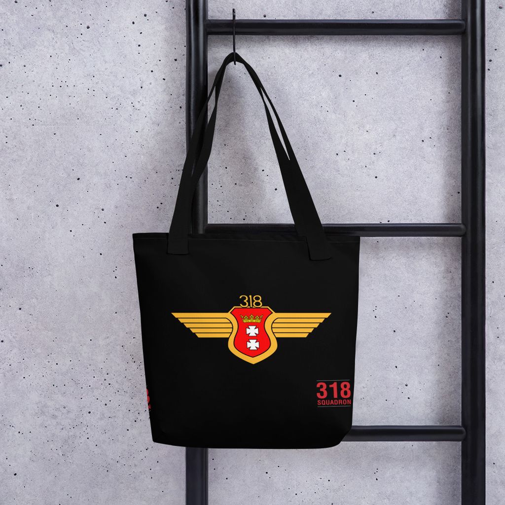 Tote Bag, 15" x 15" - 318 Squadron - Aquila Polonica
