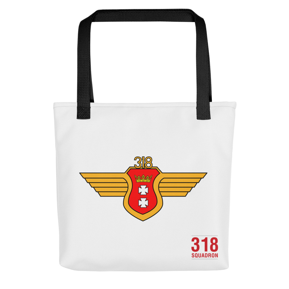 Tote Bag, 15" x 15" - 318 Squadron - Aquila Polonica